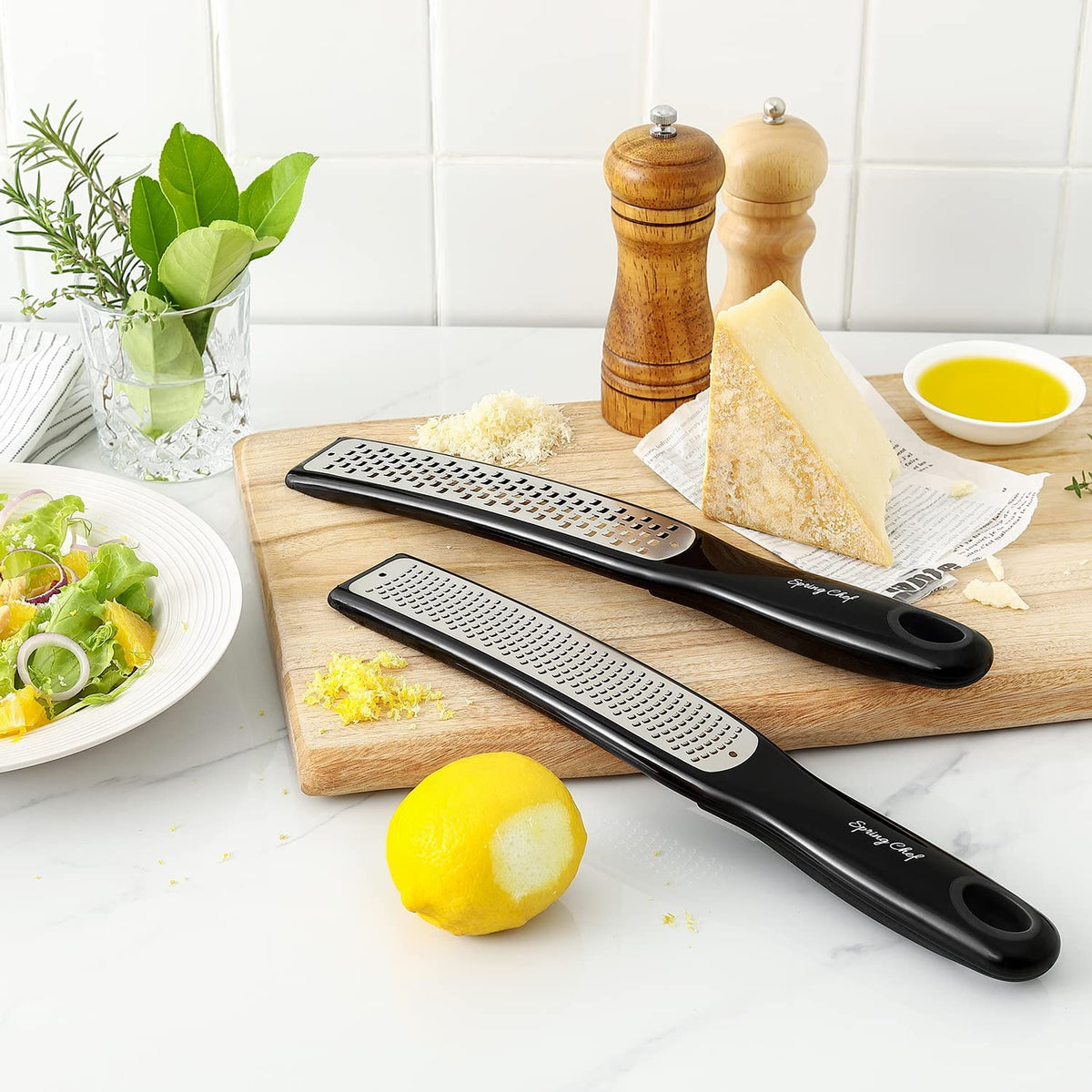 Zester & Grater for Cheese, Lemon, Lime, Orange, Citrus, Garlic, Ginge ...